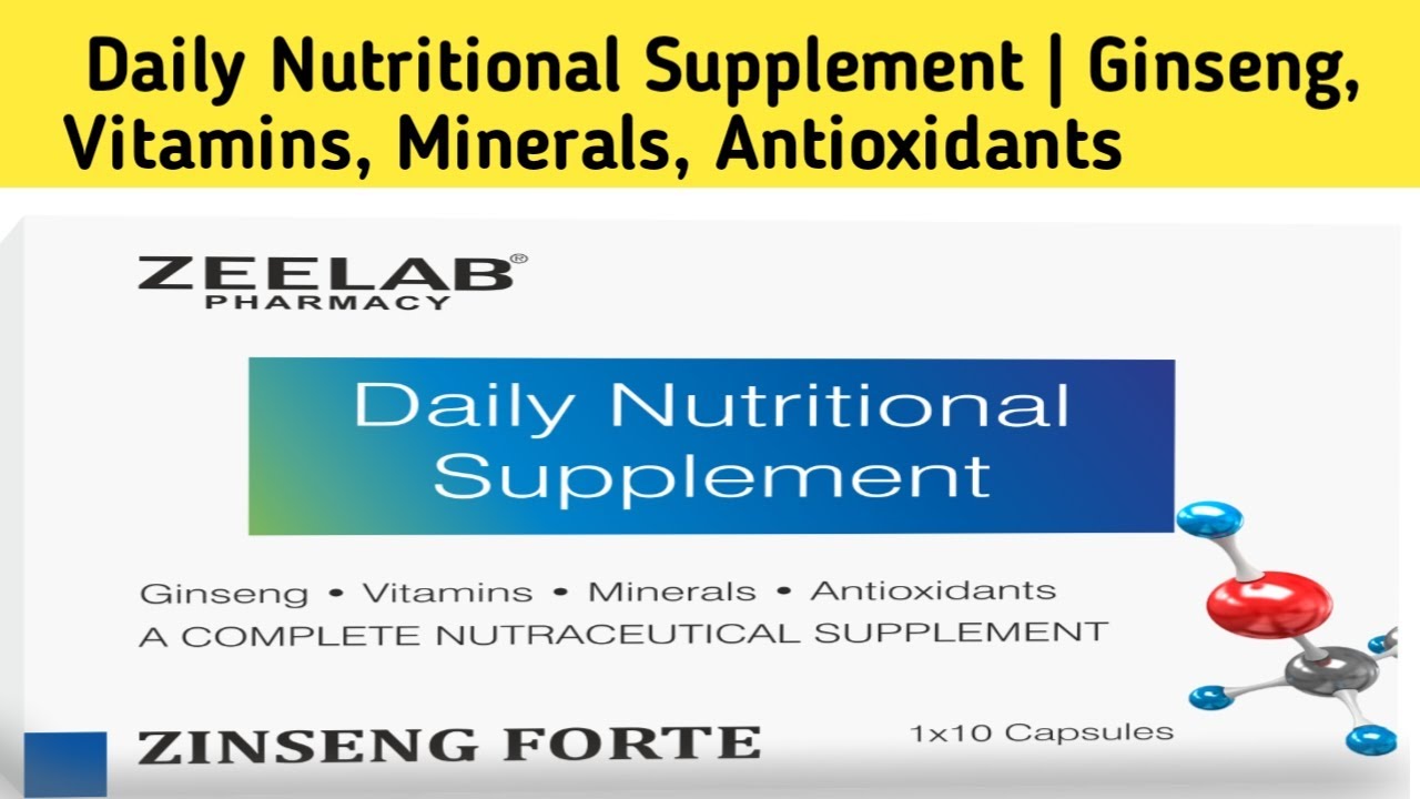 Zeelab Zinseng Forte 10 Softgel Capsules || Ginseng, Vitamins, Minerals ...