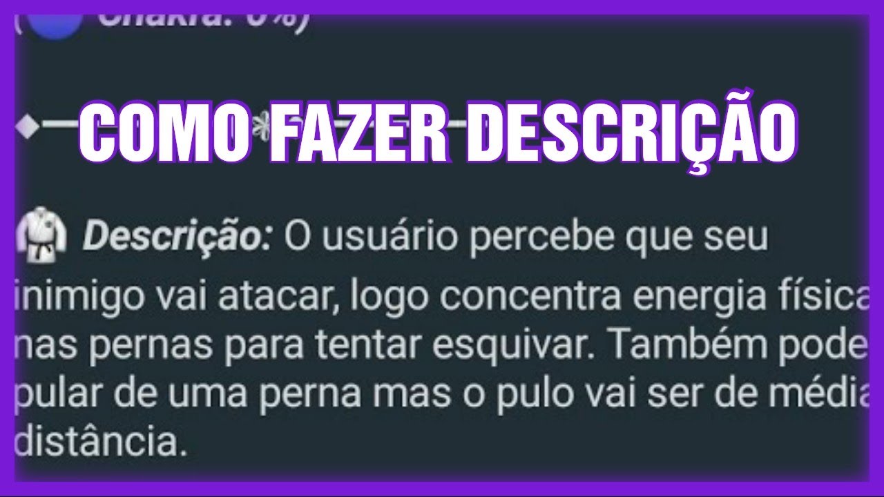 RPG DE WHATSAPP - COMO CRIAR A DESCRIÇÃO DE UM CARD/TÉCNICA! RPG ID ...