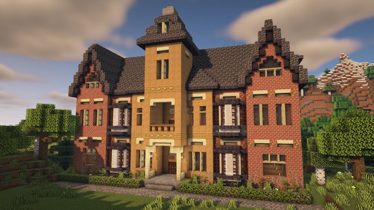 Minecraft Timelapse - Dutch Mansion! [World Download] - YouTube