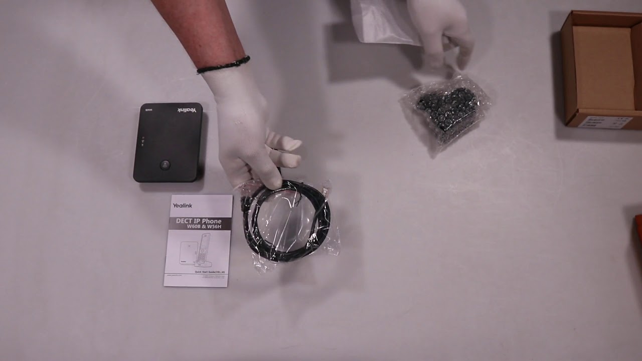 Unboxing Yealink DECT base unit W60B with handset W56H hands on (not a ...