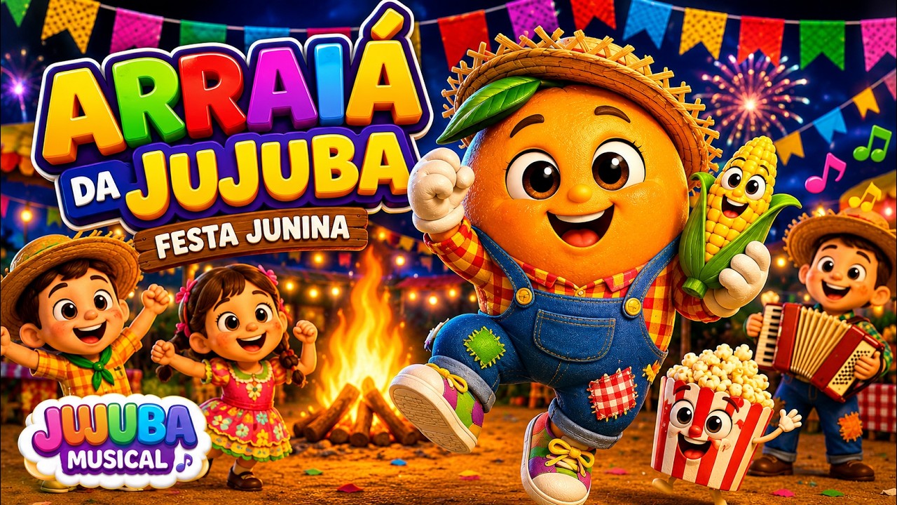 🌽 NOVO! Arraiá da Jujuba 🎉 | Música Infantil de Festa Junina | Jujuba ...