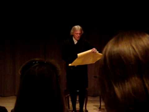Thomas Jefferson recites the Declaration of American Independence - YouTube