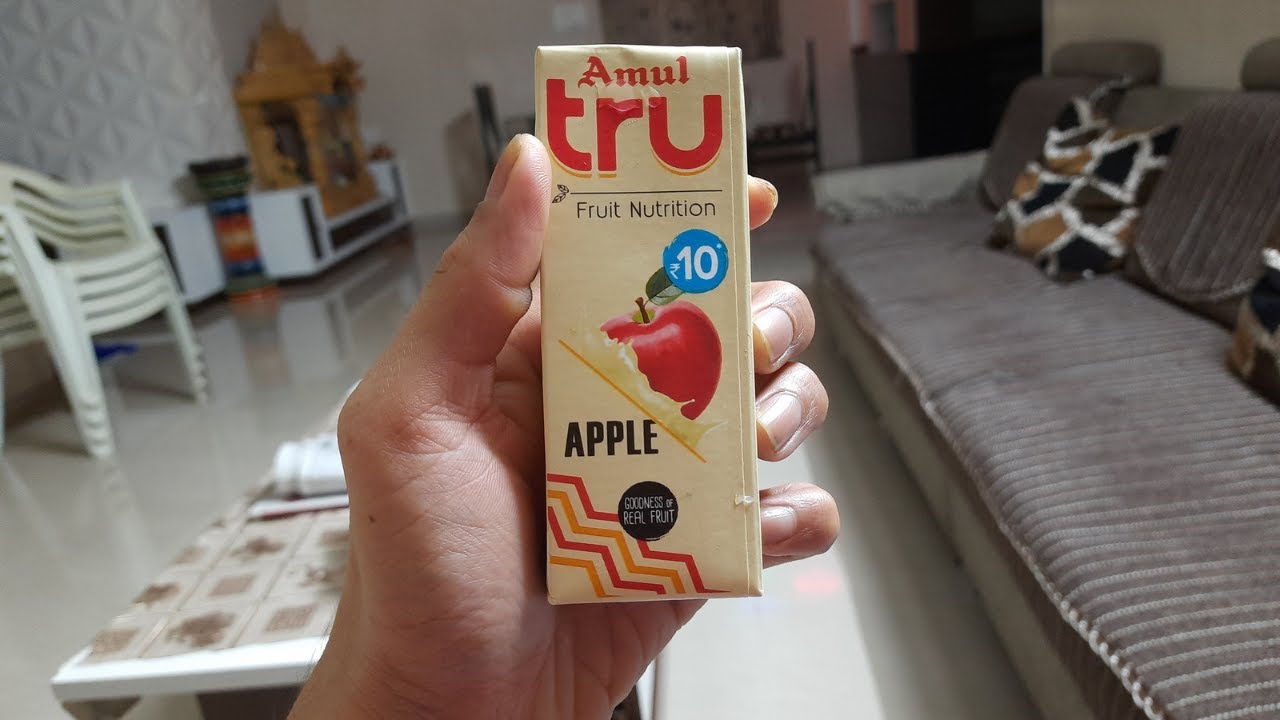 NEW amul tru fruit nutrition apple flavourful juice goodness with real ...