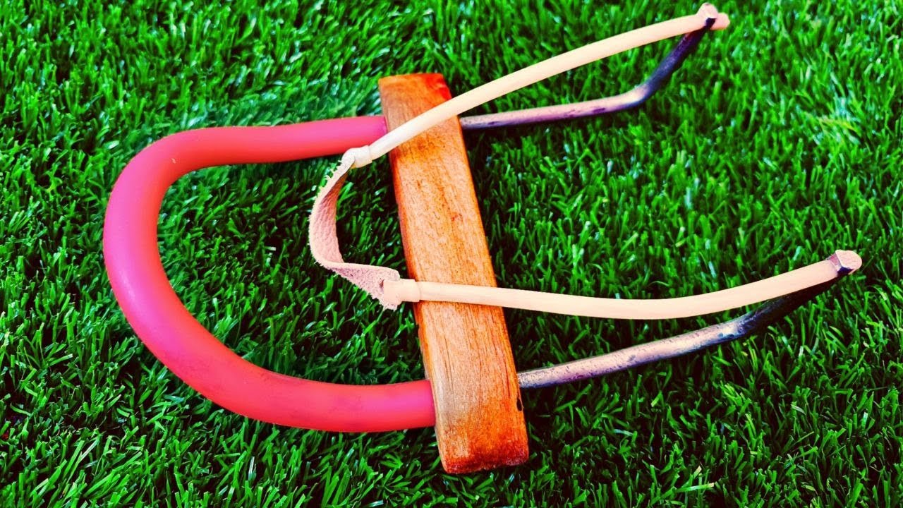 How to make a homemade slingshot from pieces of rebar (creative ...