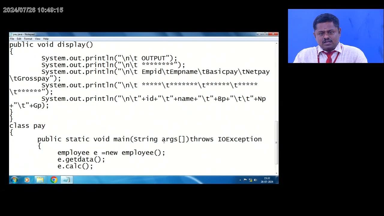 Employee Payroll Calculation in java | BCA | | SKC |#java #bca # ...