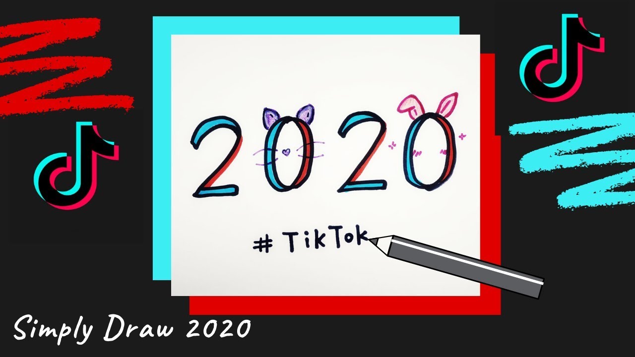 How to draw 2020 in TikTok Style | Simply Draw | Fun, Step-by-step and ...