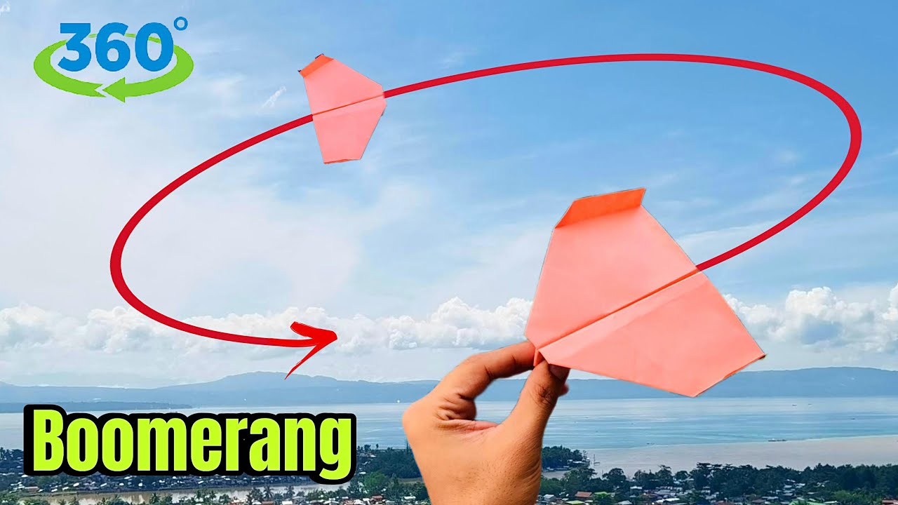 How to Make a Paper Airplane that flies long and far, Boomrang Paper ...