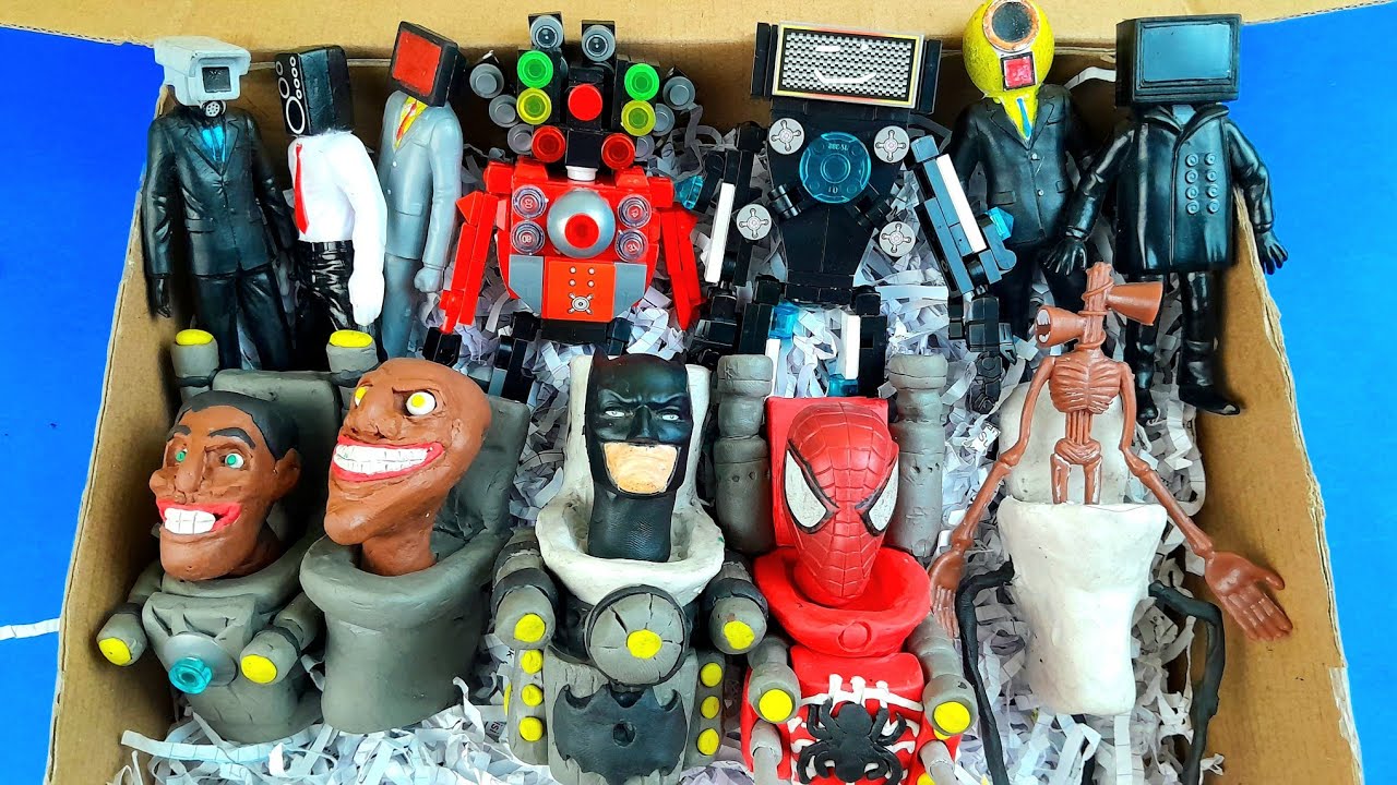Unboxing NEW skibidi toilet batman sirenhead vs speaker man,titan tv ...