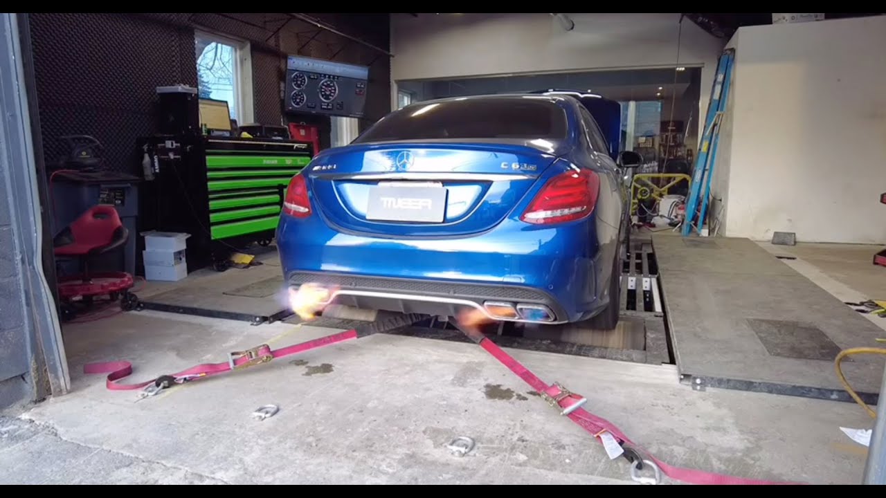 550 WHP Fire Ball C63S AMG W Tneer Race Performance Exhaust - YouTube