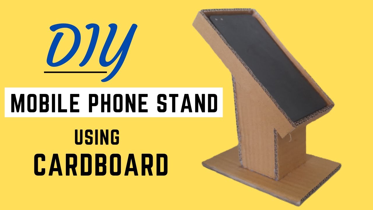 mobile phone stand using cardboard - how to make mobile stand - MR ...