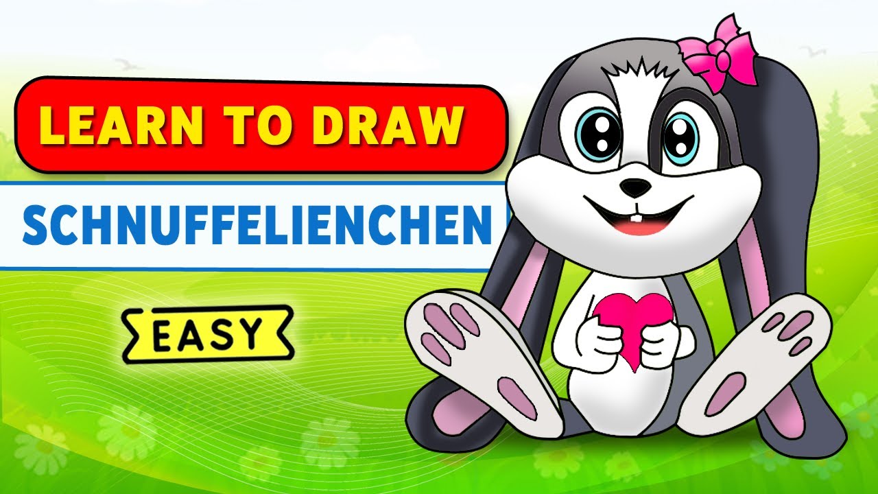 Fun drawing | how to draw schnuffelienchen bunny easy - YouTube