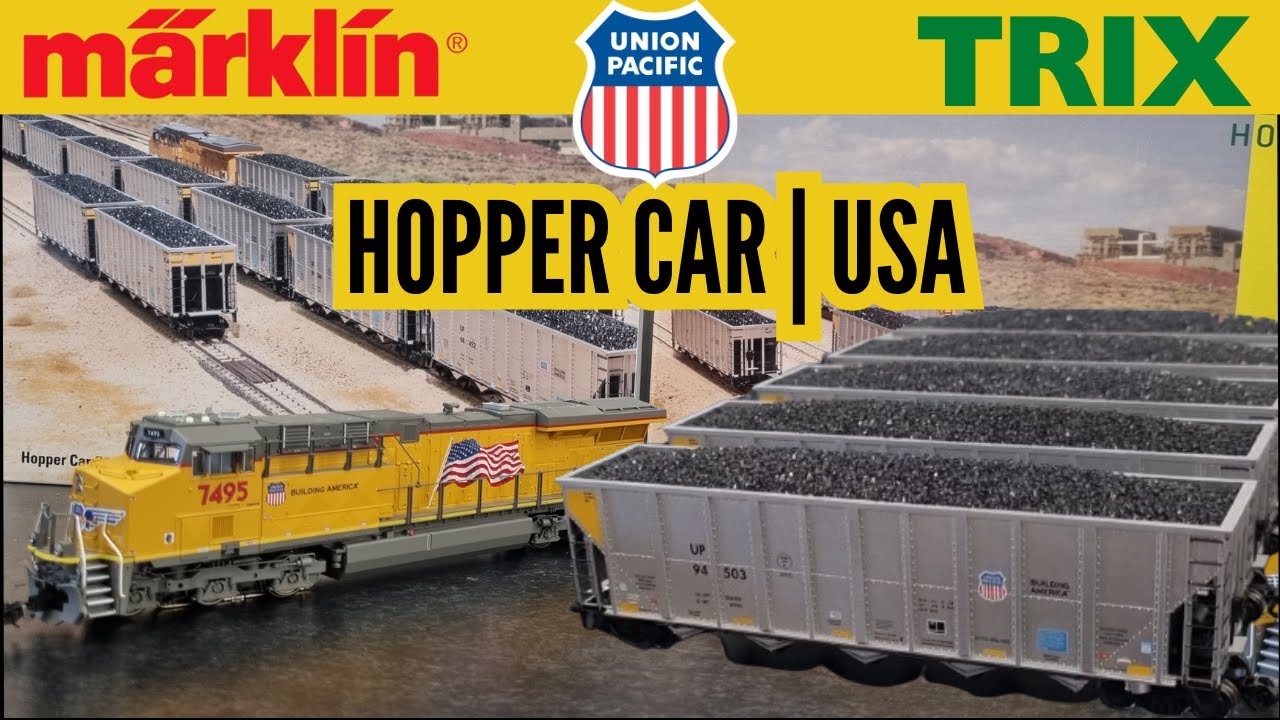 Märklin 45665 (Trix 24903) Hopper Car Set | UNION PACIFIC - YouTube