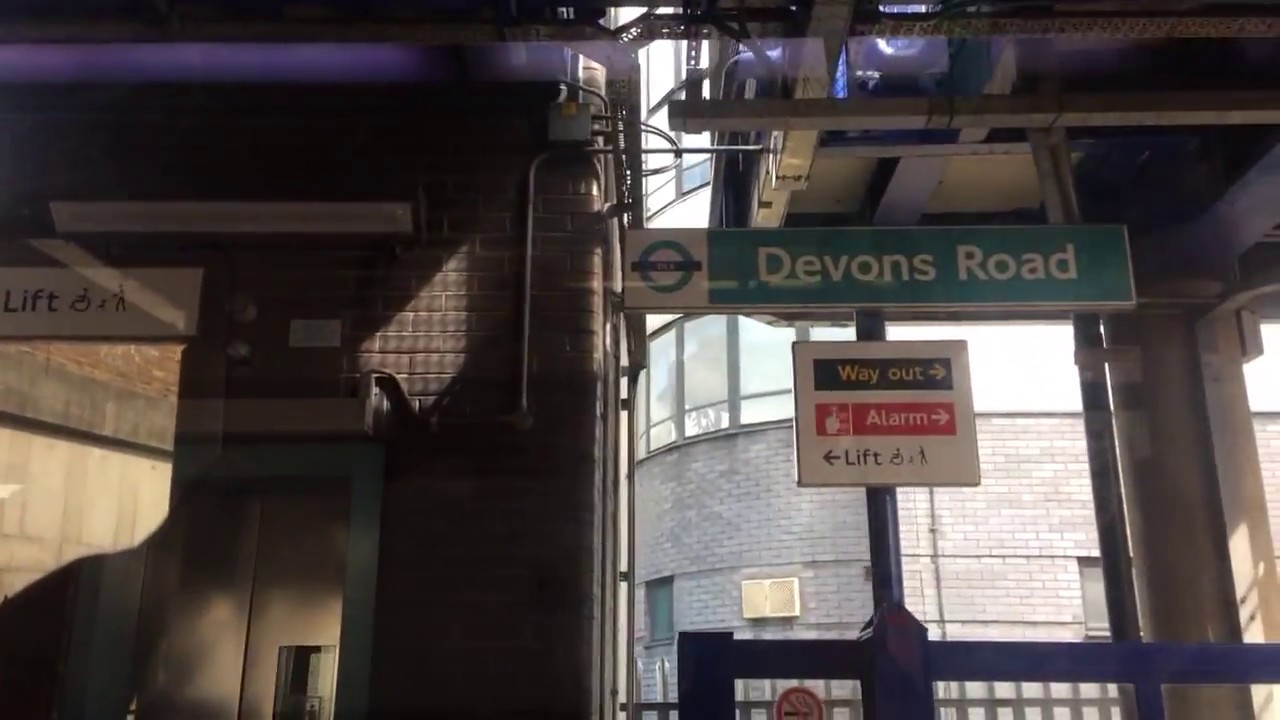 DLR Arriving at Devons Road - YouTube