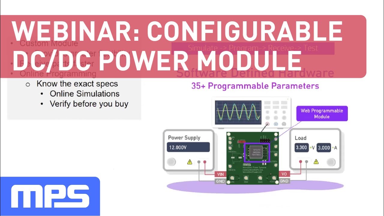 Webinar: Web Programmable DC DC Power Module - YouTube
