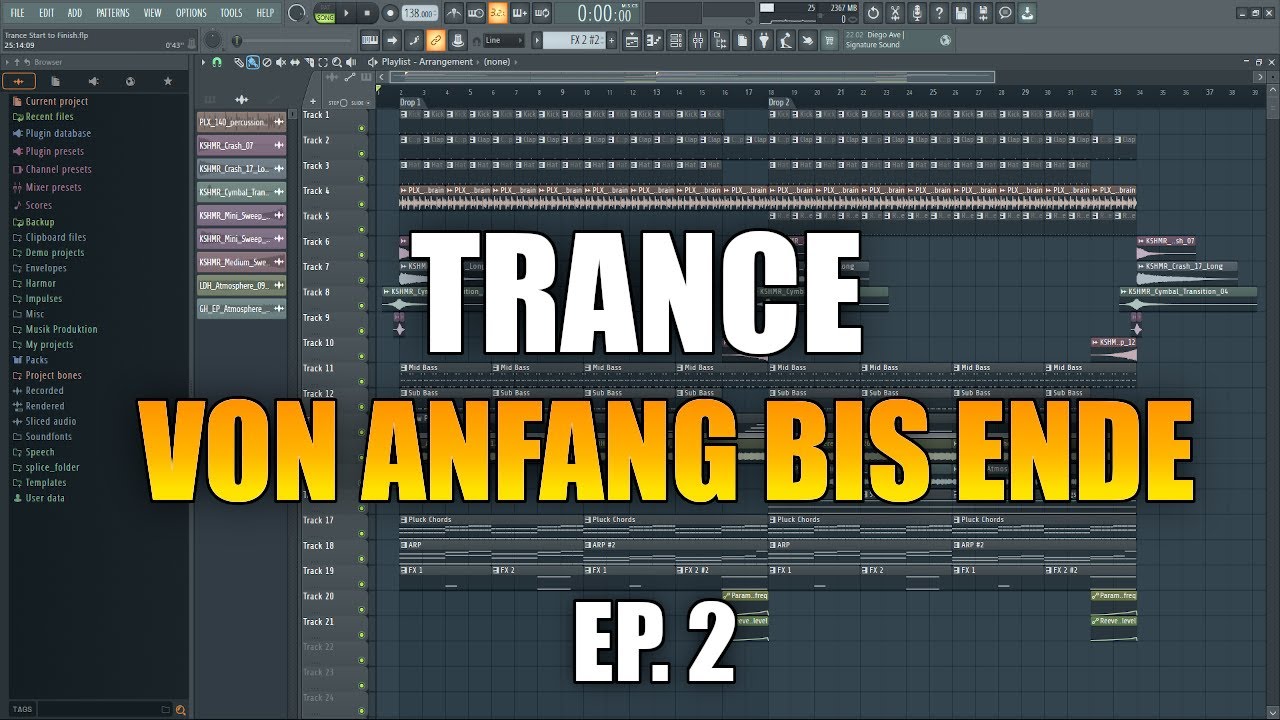 Trance Track von Anfang bis Ende produzieren | Ep. 2 Break & Build Up | FL Studio - YouTube