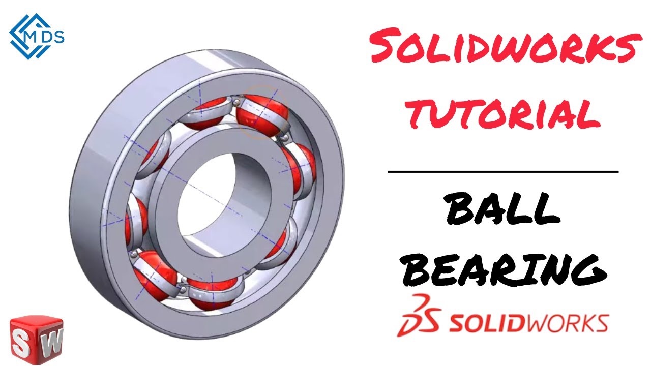 Deep Groove Ball Bearing Assembly | Solidworks 2024 | Mechdesign Studio ...