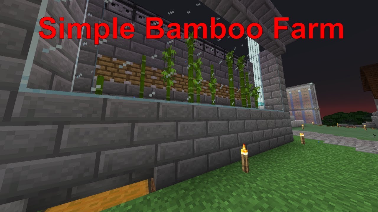 Super Simple Minecraft Bamboo Farm 1.20.4 - YouTube