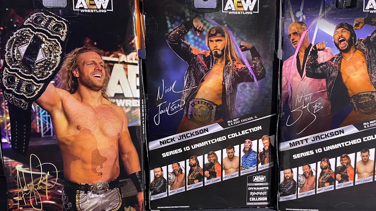 unboxing my first three AEW figures Nick Jackson, Matt Jackson and ...