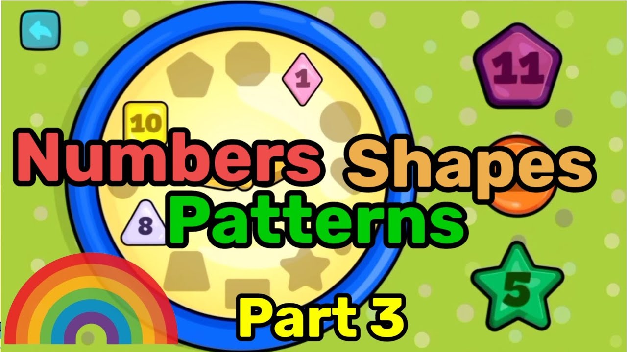 Shapes, Numbers and Patterns Part 3 - Bimi Boo Learning Games - YouTube