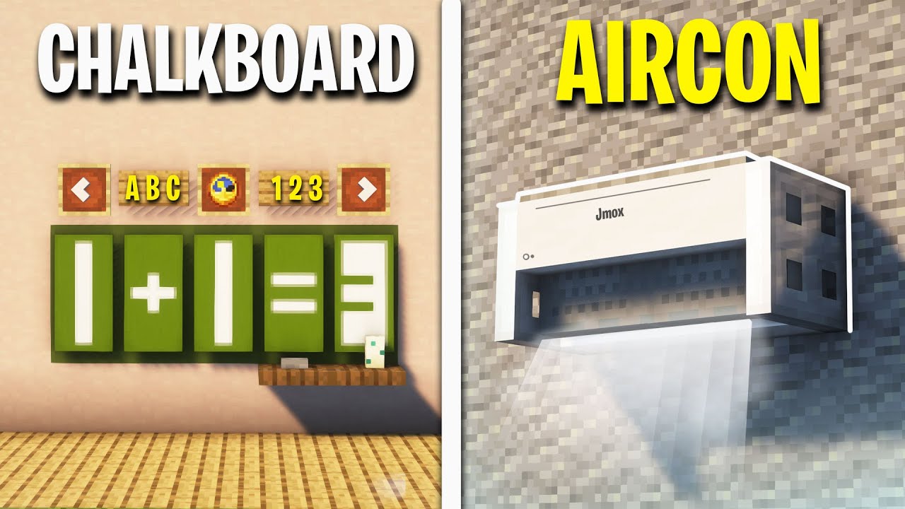 12 School Build Hacks and Ideas in Minecraft - YouTube