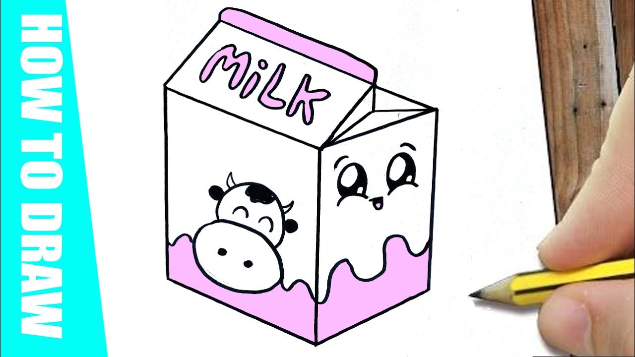 HOE TEKEN JE EEN PAK MELK? LEARN HOW TO DRAW! LEREN TEKENEN KAN ...