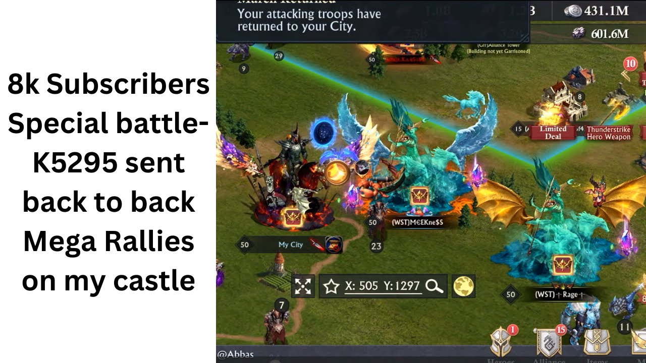 8K subscribers special battle - K5295 sent back to back Mega Rallies on ...