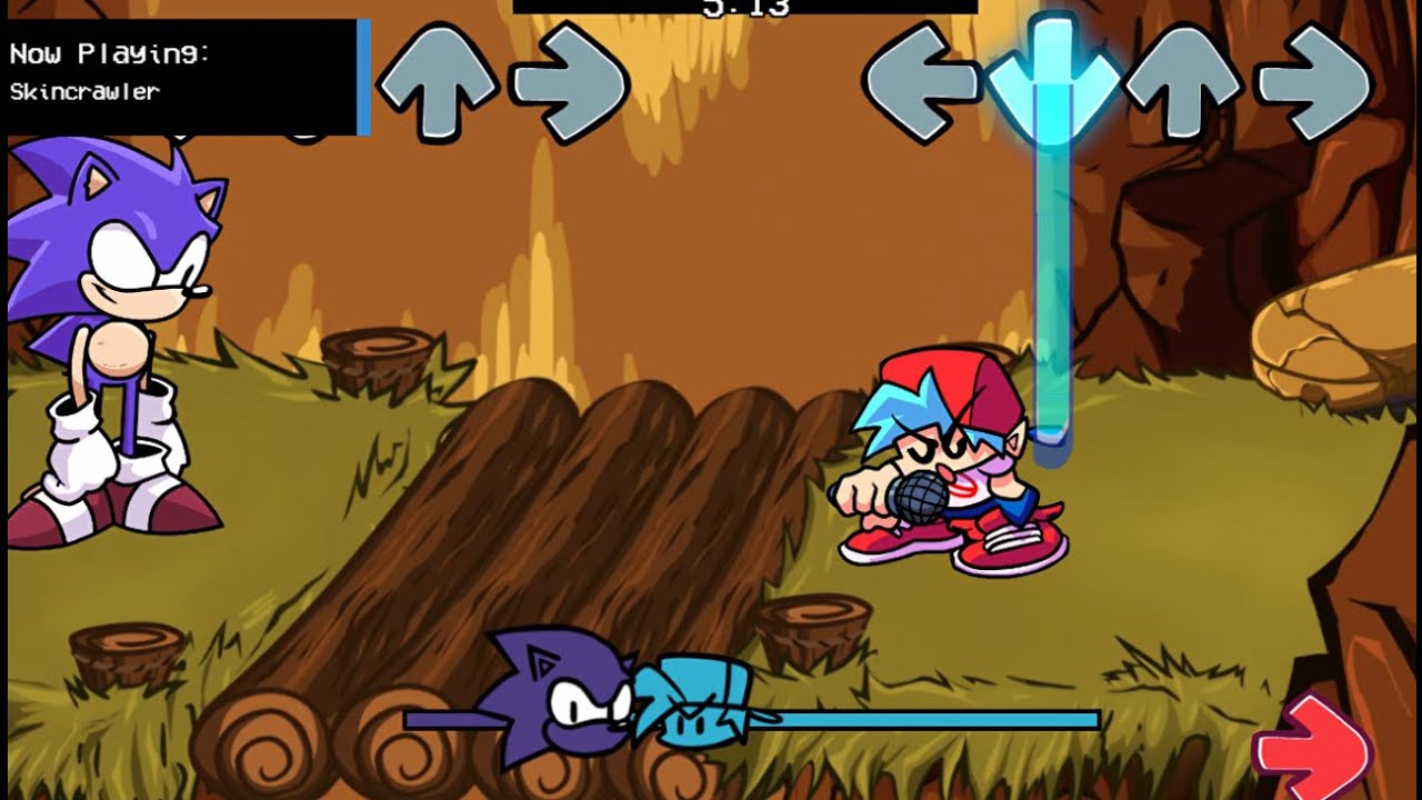 FNF Skincrawler Sonic exe - YouTube