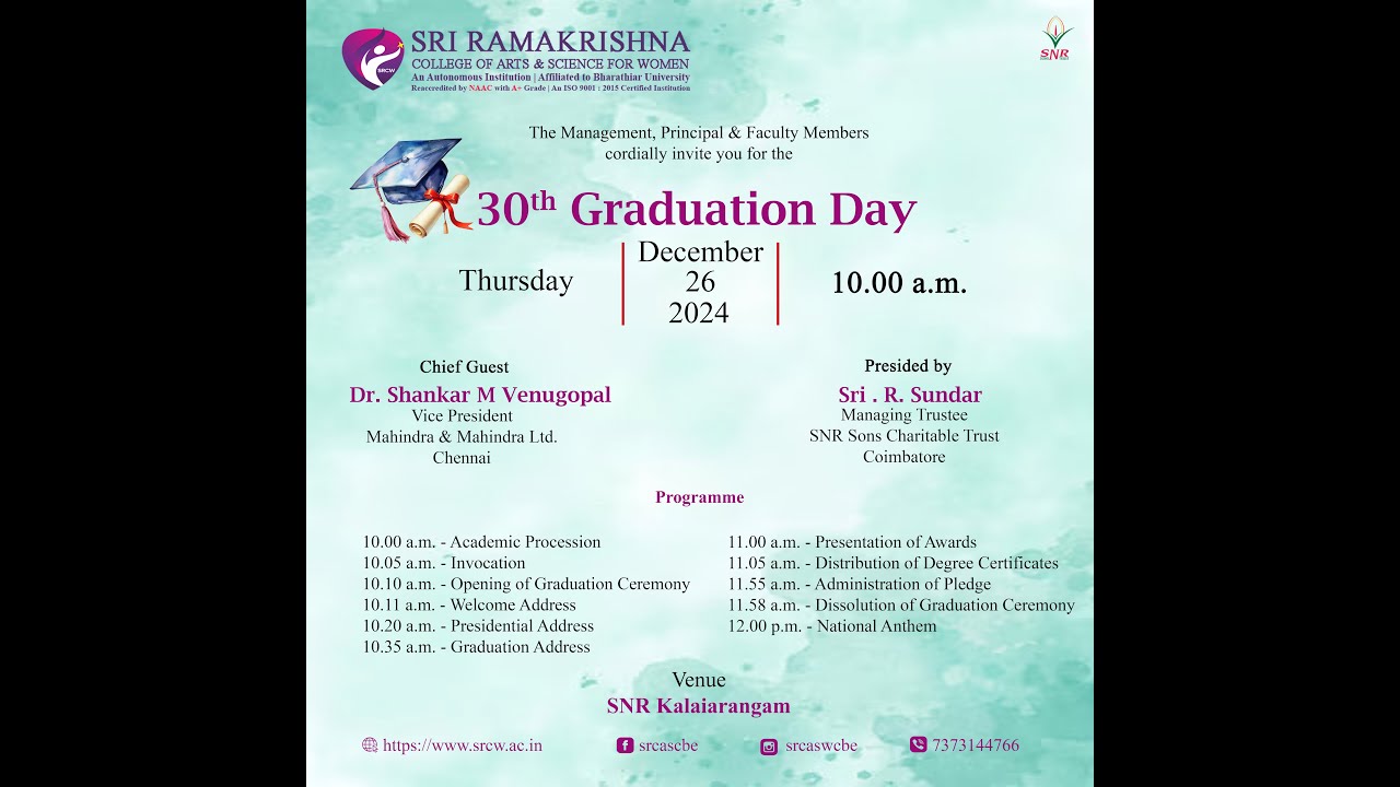 30th Graduation Day - YouTube