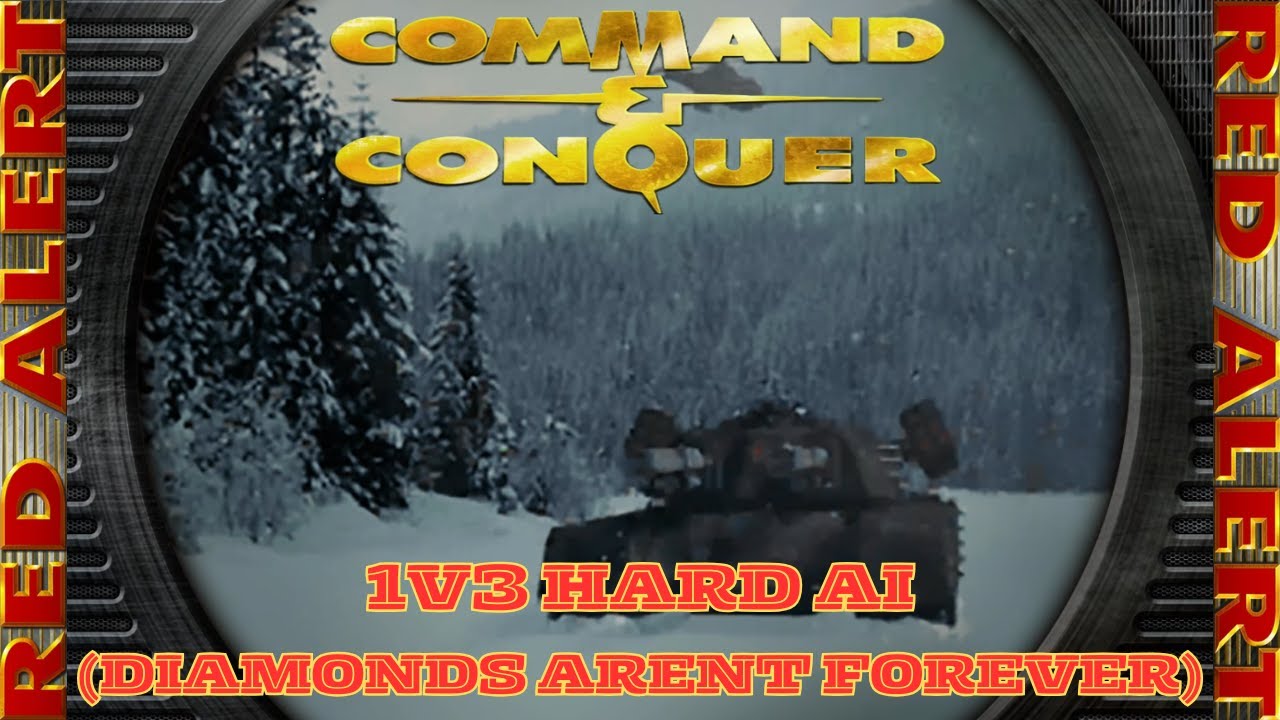 Command And Conquer Red Alert Skirmish Battle 1v3 Hard (Map: Diamonds arent forever) PC 2025 ...