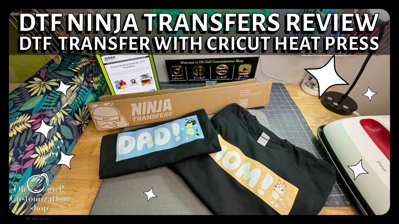 DTF Ninja Transfers Review | DTF Transfer with Cricut Heat press - YouTube