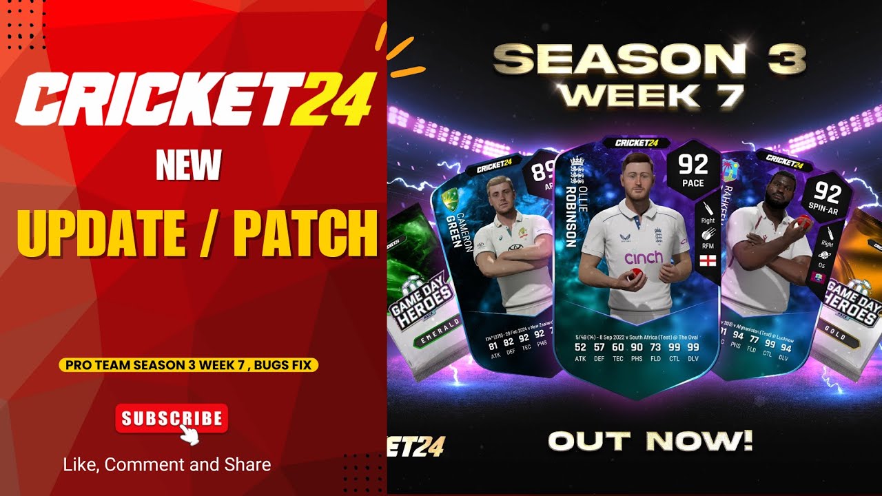Cricket 24 Update / Patch - 10 Sept 2025 || - YouTube