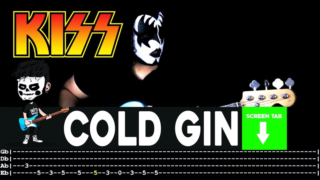 【KISS】[ Cold Gin ] cover by Cesar | LESSON | BASS TAB - YouTube