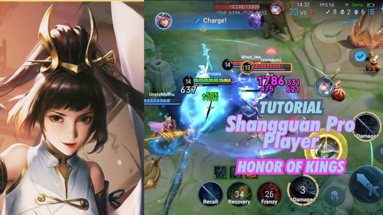 Tutorial Hero Shangguang I Gameplay Shangguan l Honor OF Kings - YouTube