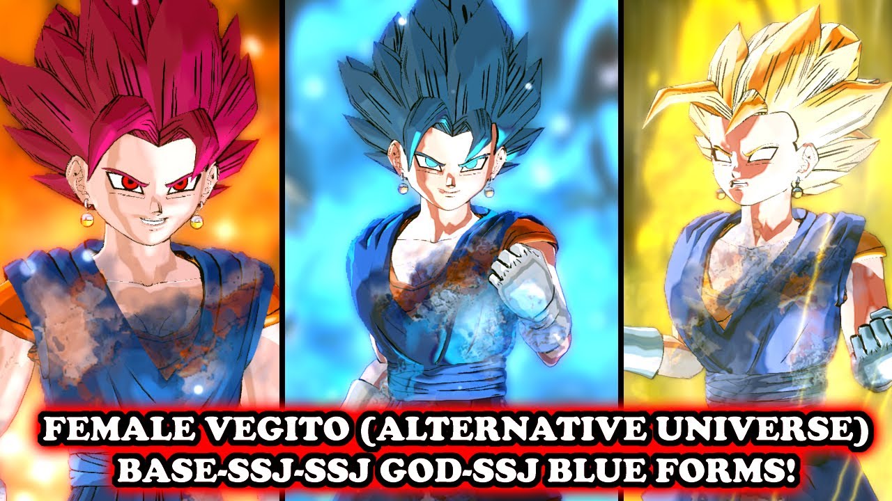 FEMALE VEGITO ALL FORMS (Base-SSJ-SSGOD-SSBLUE) [Custom Skills ...