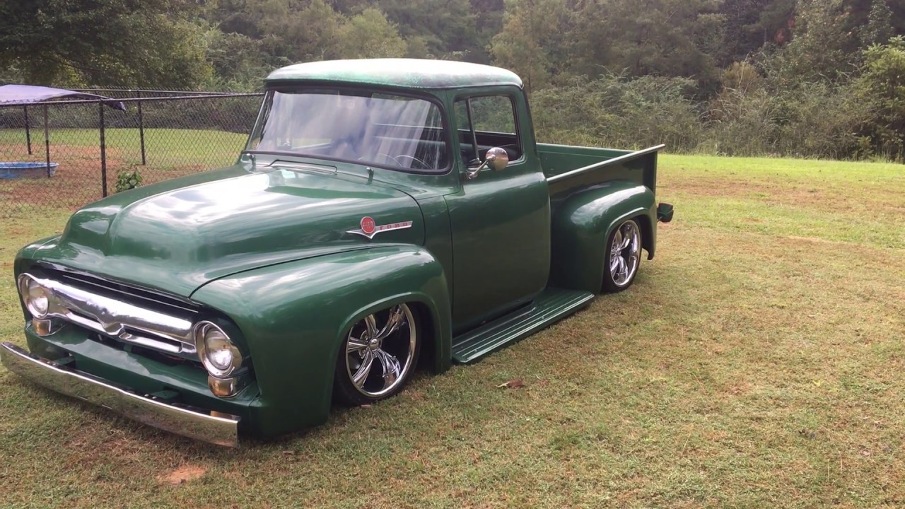 1956 FORD F100 HOT ROD AIR RIDE BAGGED 383 STROKER - YouTube
