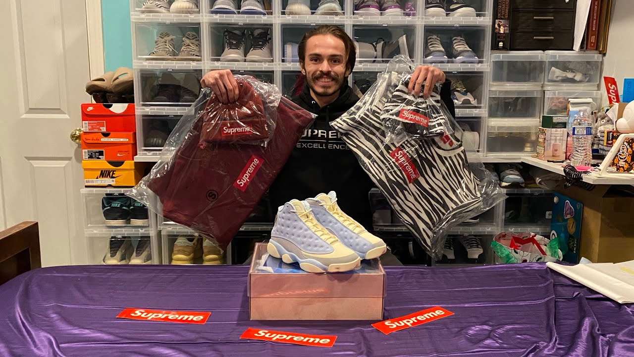 Supreme Box Logo FW22 & Solefly Jordan 13 Unboxing - YouTube