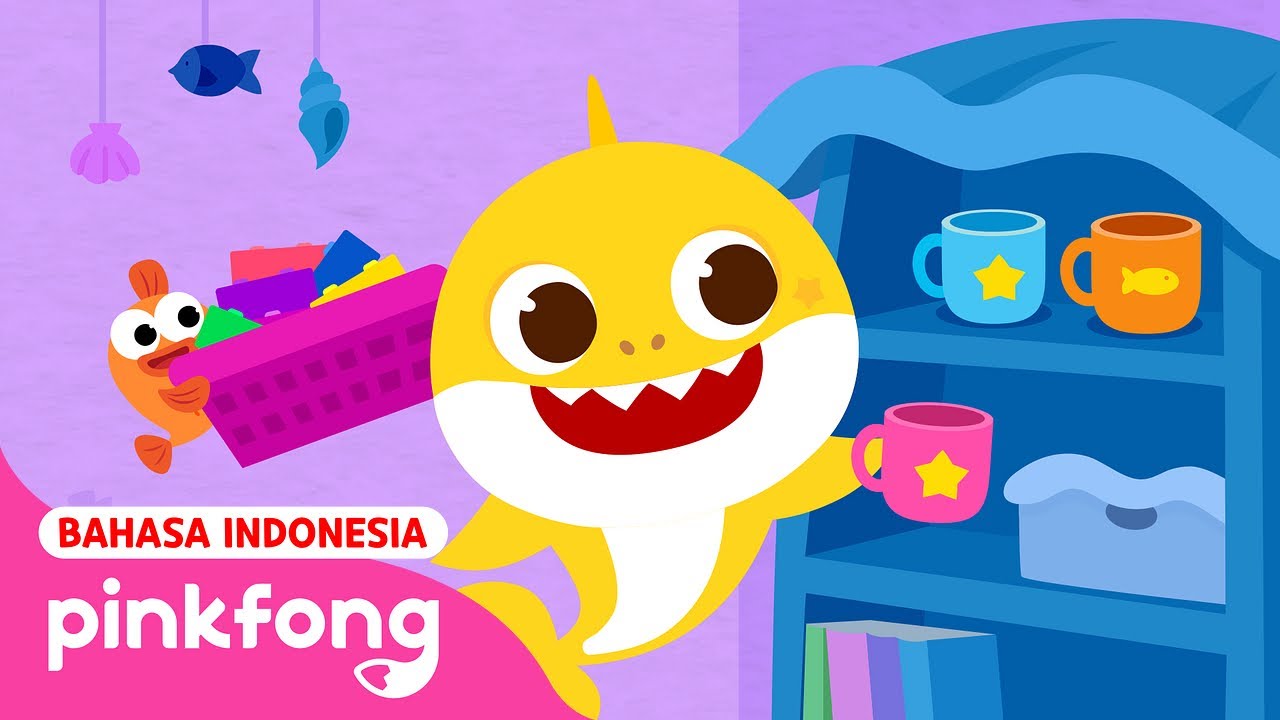Anak-anak, Rapikan Mainan | Sehari Bersama Bayi Hiu di Sekolah | Lagu ...