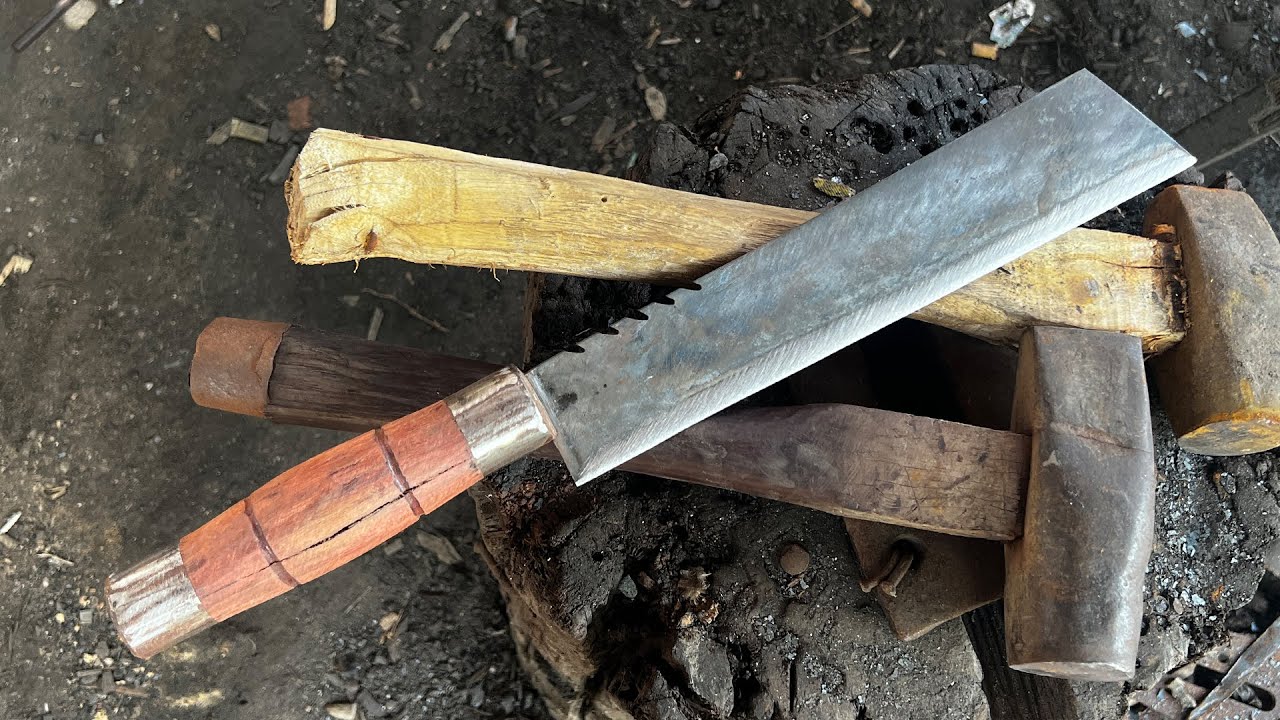 Knife Making | sati makes a small machete - YouTube