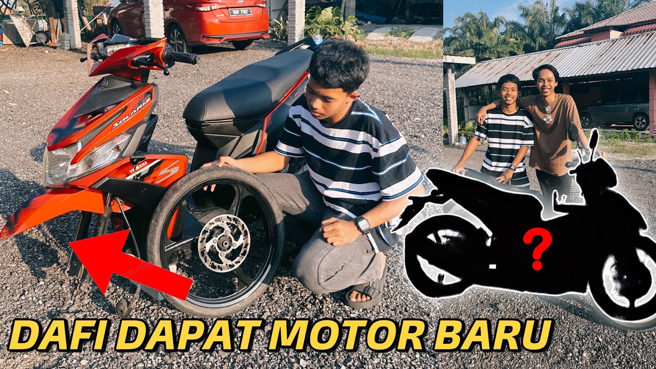 ABANG PRANK ROSAKKAN MOTOR DAFI DAN BAGI MOTOR BARU! - YouTube