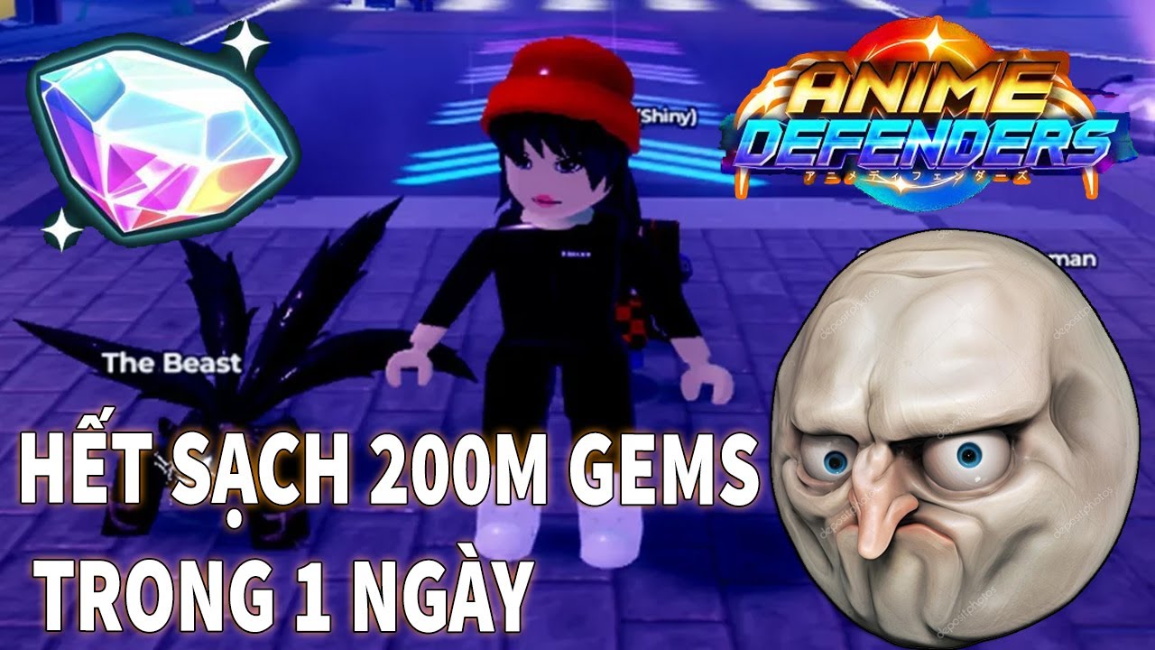 24H/7 HOÀN THÀNH ĐƠN GEMS VÀ TRAIL CRYTALS - ANIME DEFENDERS - YouTube