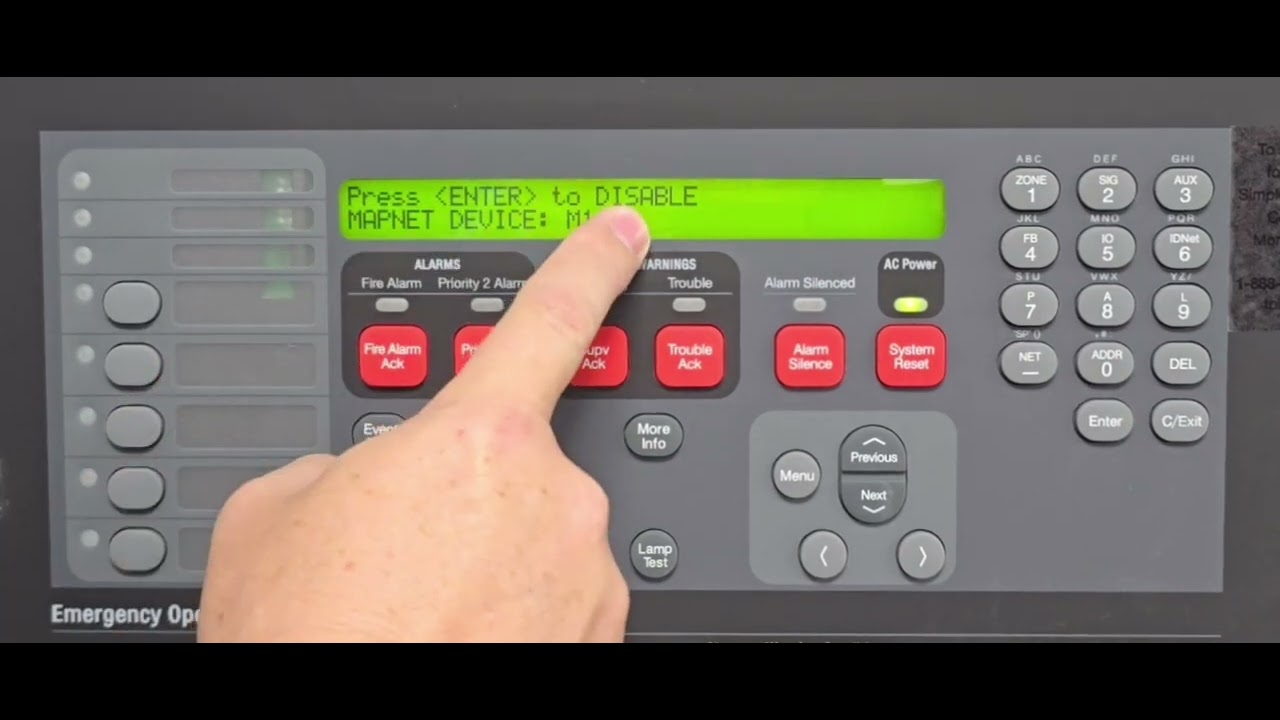 Panel 4010ES - 4100ES Simplex - Como deshabilitar o habilitar un punto ...