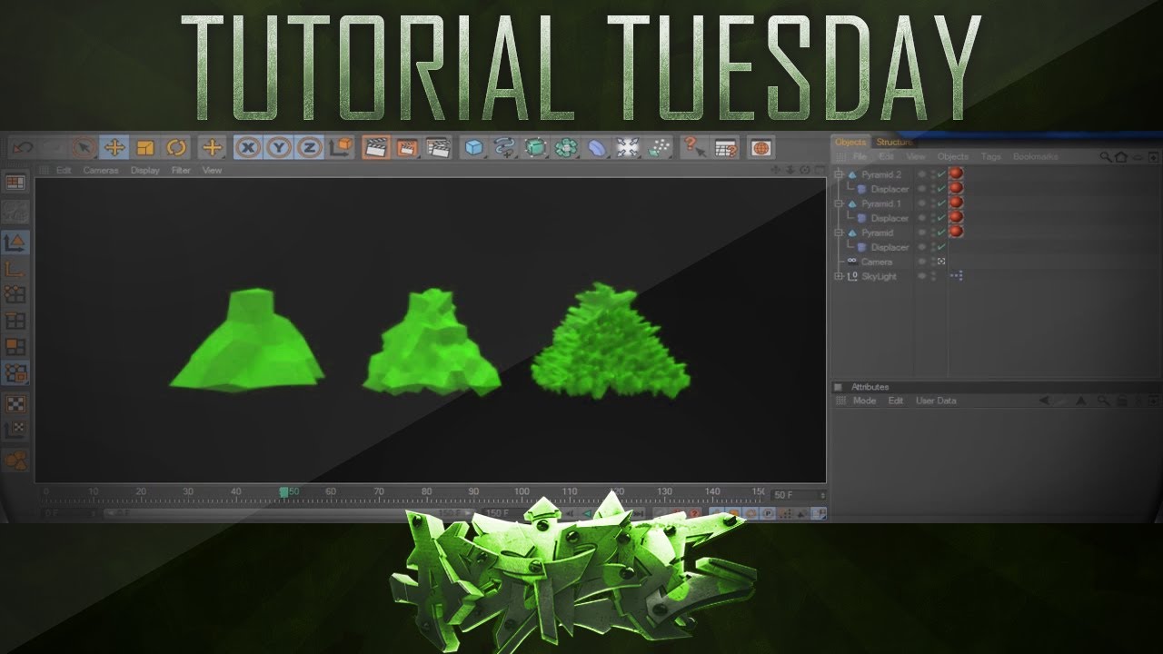 Tutorial Tuesday #1 // ''How to use the Displacer tool within Cinema 4D ...