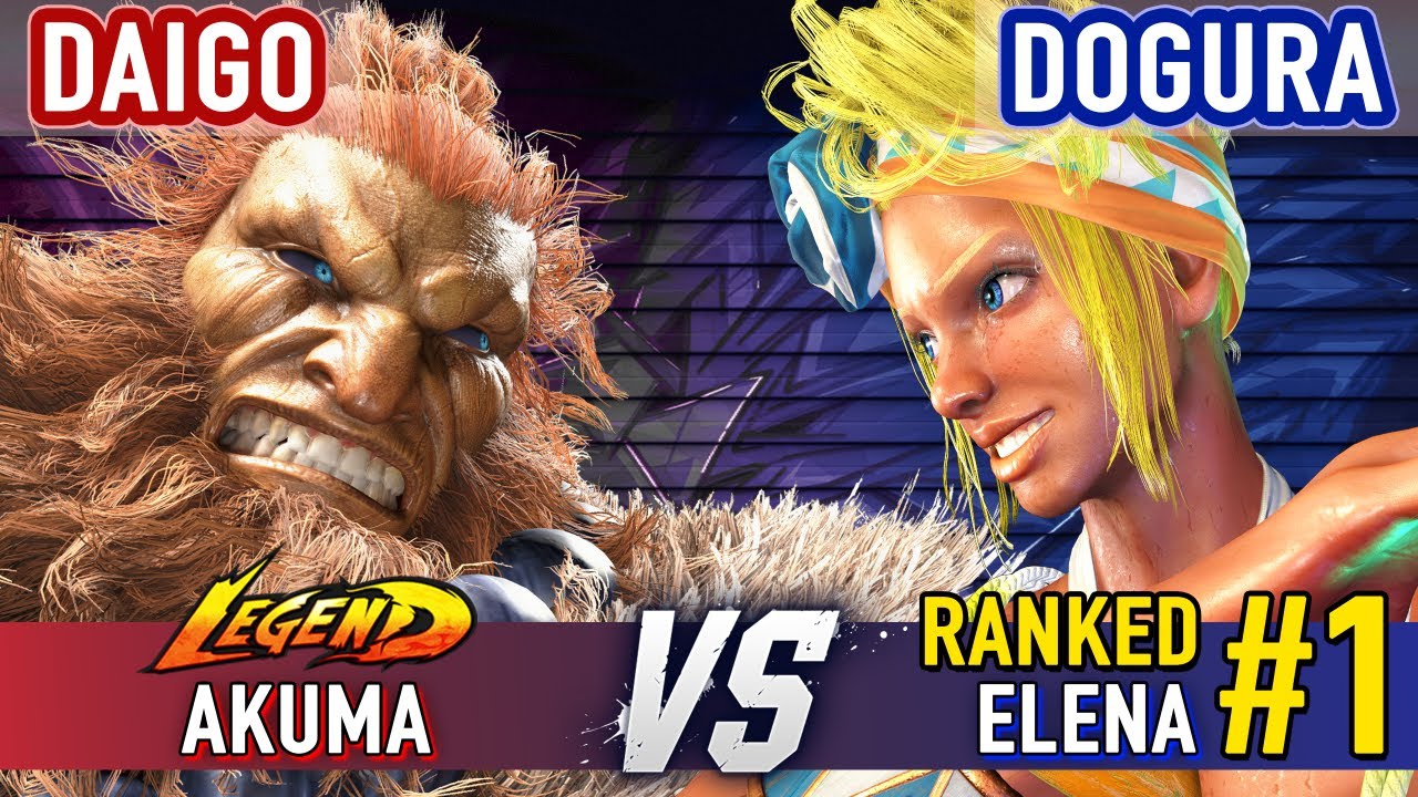 SF6 DAIGO (Akuma) vs DOGURA (#1 Ranked Elena) Street Fighter 6 High ...