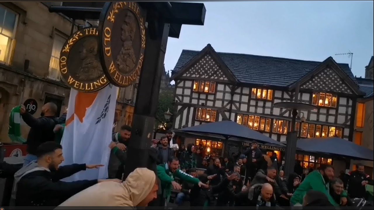 Pregame day OMONOIA fans at Manchester-12 October 2022 - YouTube