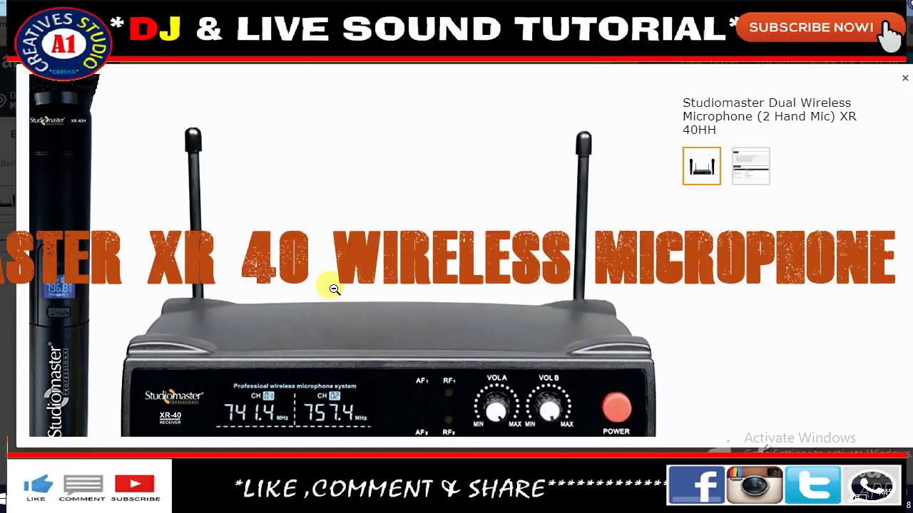 BEST MICROPHONE WIRELESS/CORDLESS for Live Program|Studiomaster Dual ...