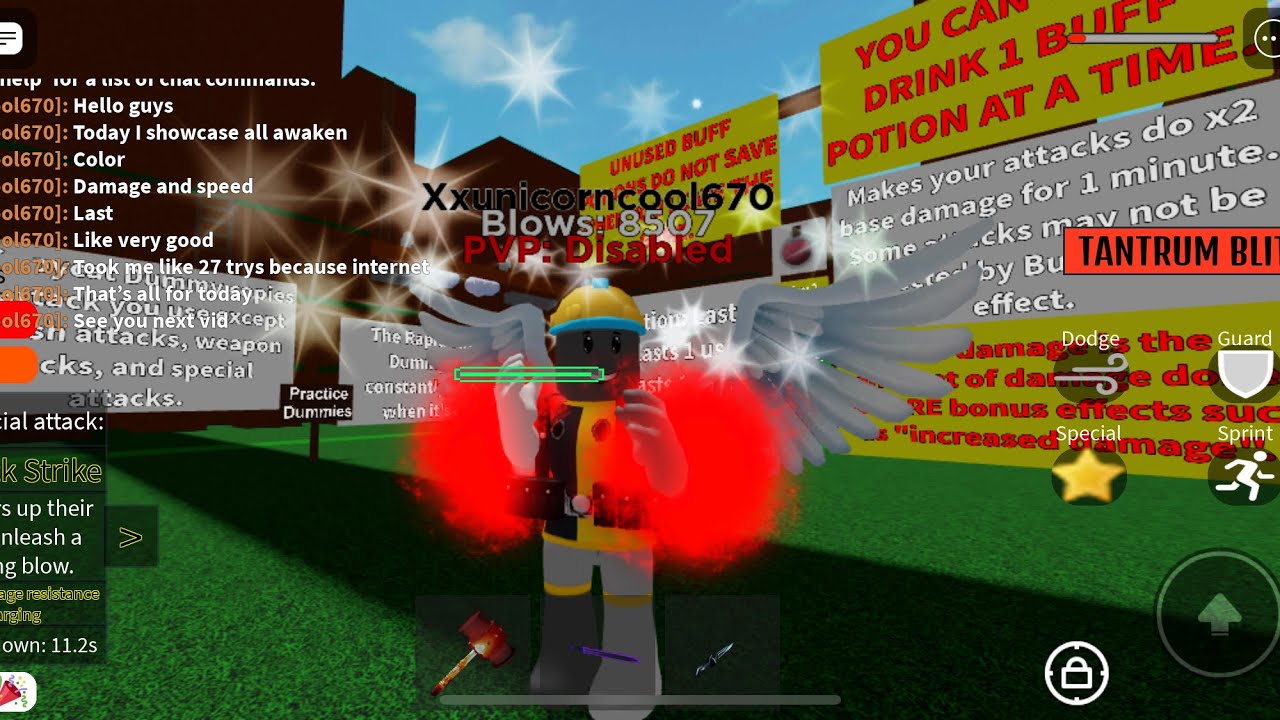 Showcase of all awaken in BUDS roblox - YouTube