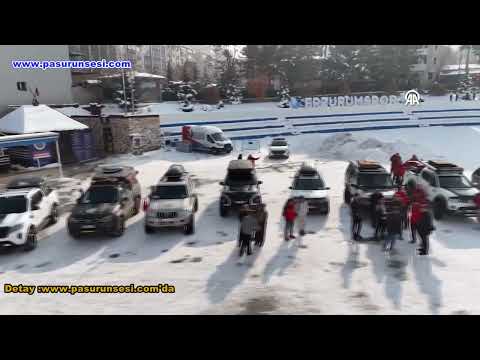 Erzurum Köşk Göleti’nde buz üstünde off road heyecanı