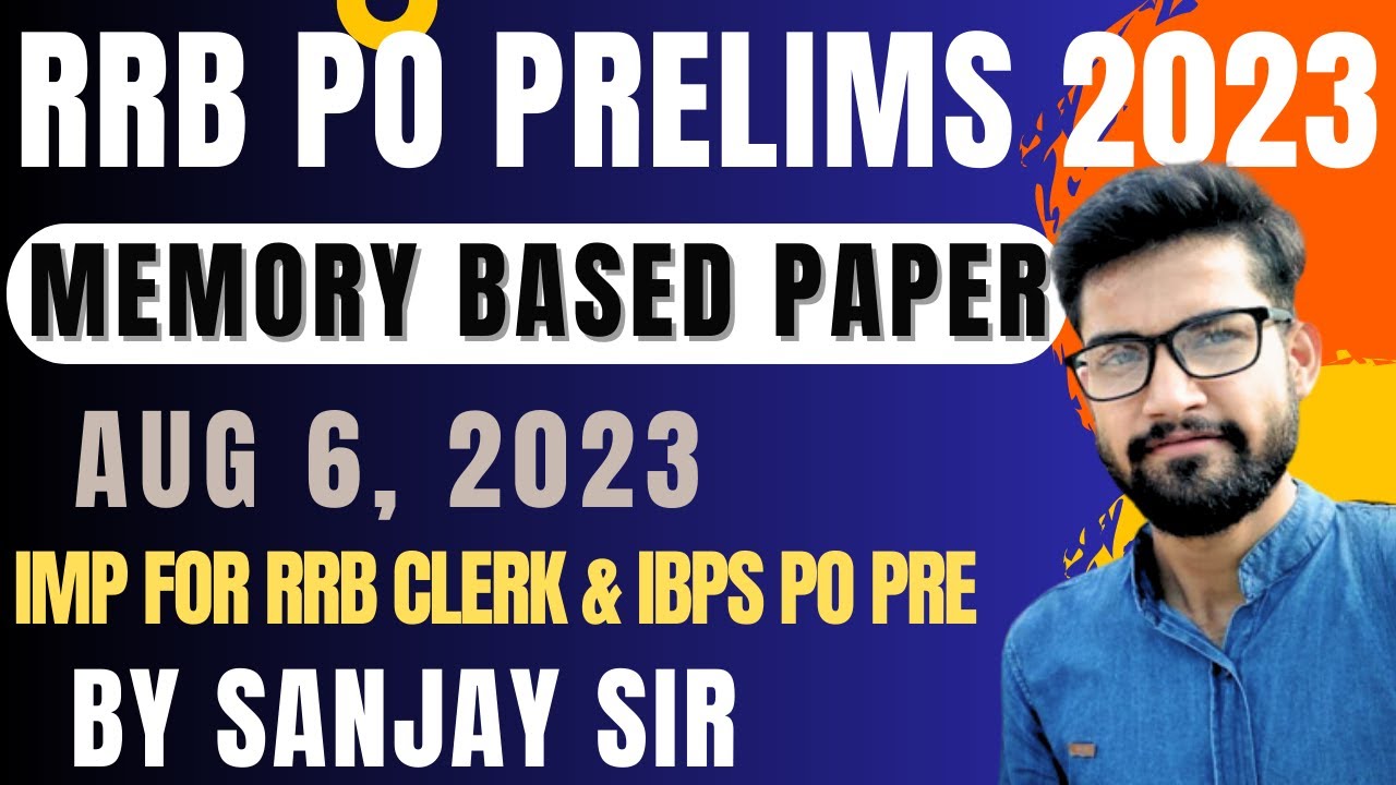 RRB PO 2023 Exact Paper | RRB PO 2023 Memory Based Paper || RRB PO 2023 ...