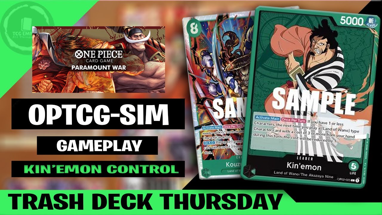 (EP1) Trash Deck Thursday - Kin'emon - One Piece TCG - YouTube