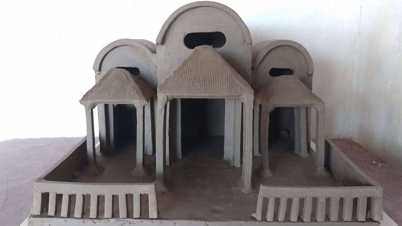 How to natural clay house/new modern house 🏠/beautiful modeling tiny ...